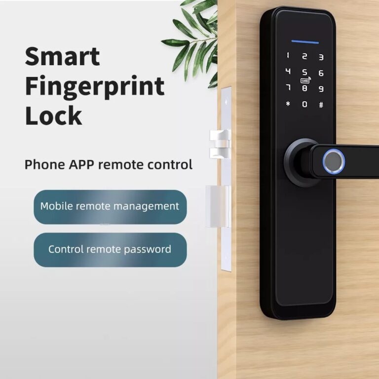 Smart Wifi Door Lock with Fingerprint, Cards, Password - Tuya Pakistan